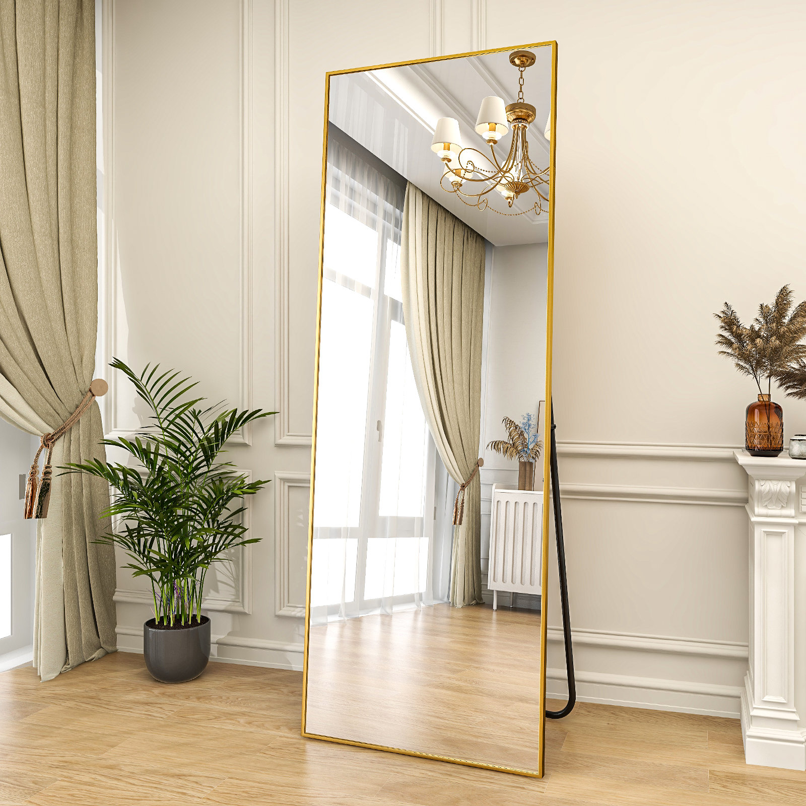 Ebern Designs Full Length Mirror 63"X20" Wall Mirror Rectangle Floor ...