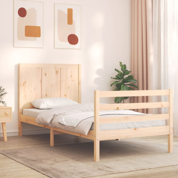 17 Stories Luwen European Single (90 X 200cm) Solid Wood Bed | Wayfair ...