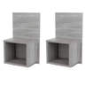 17 Stories Set of 2 Floating Wall-Mounted Open Bedside Tables, Compact ...