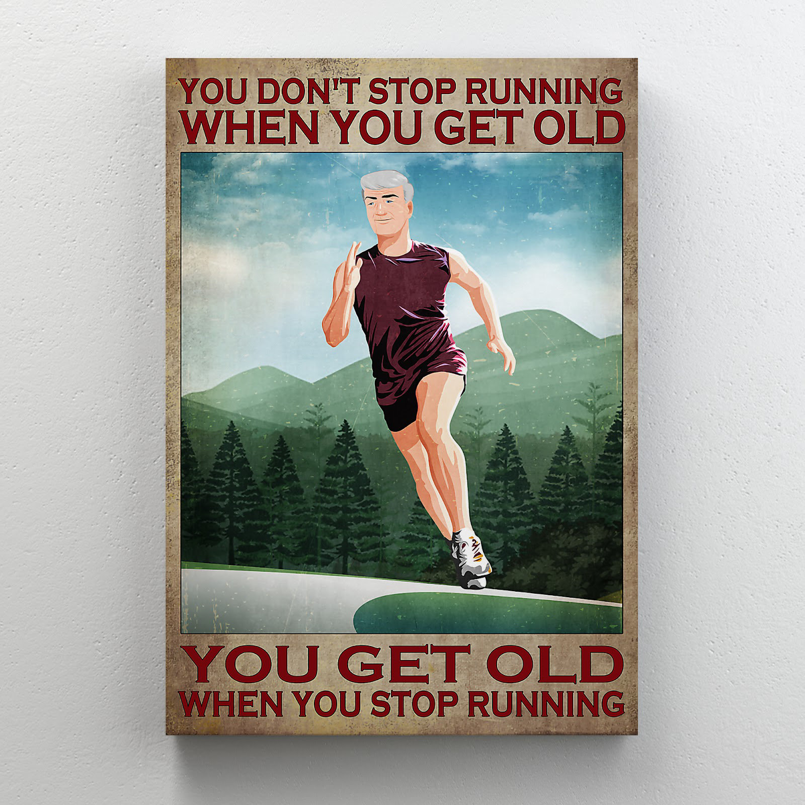 Trinx A Running Man - You Don't Stop Running When You Get Old - 1 Piece ...