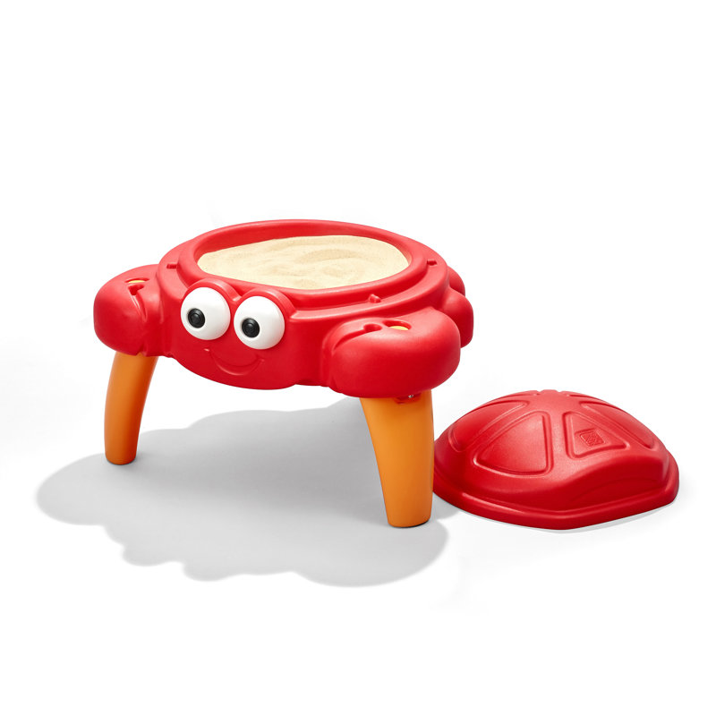 Step2 Crabbie Sand Table Toddler Outdoor Plastic Sandbox with Cover ...