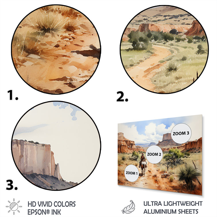 Union Rustic Cowboy Dusty Trails I - Cowboys Metal Wall Art - Wayfair ...