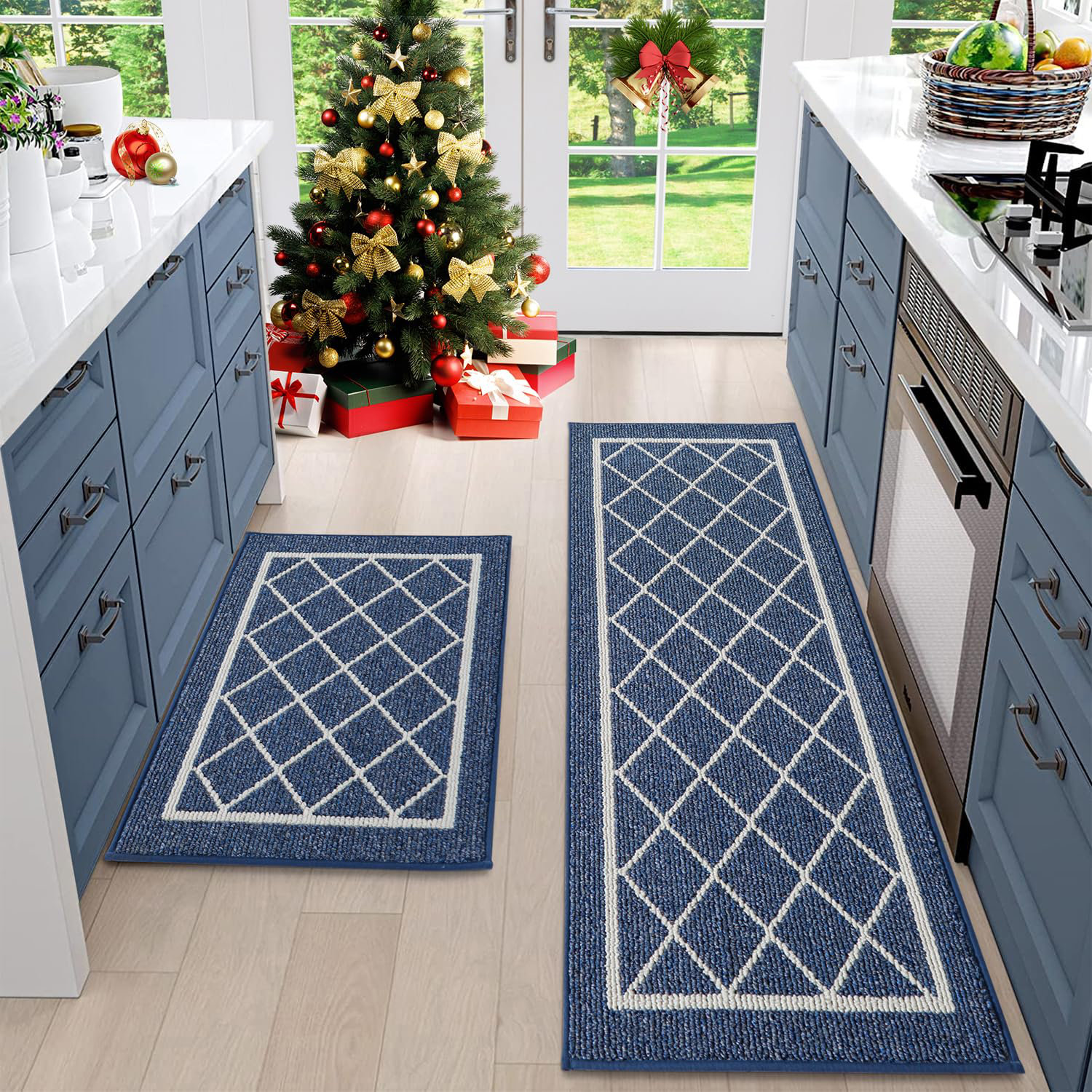 Latitude Run® Absorbent Kitchen Mats with TPR Backing Set of 2 | Wayfair