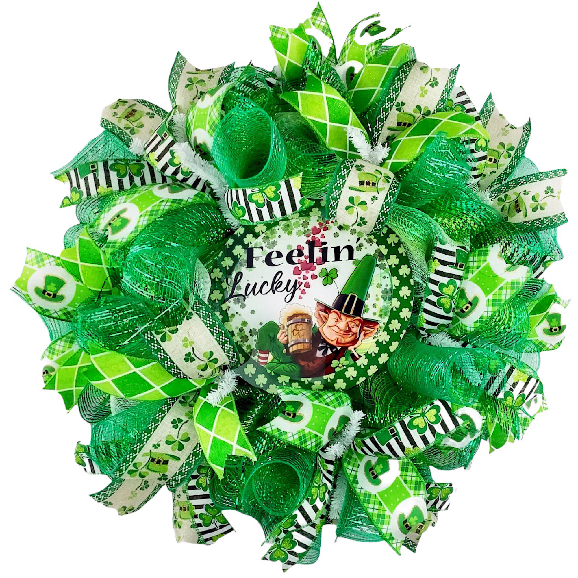 The Holiday Aisle® 18'' Deco Mesh Wreath | Wayfair