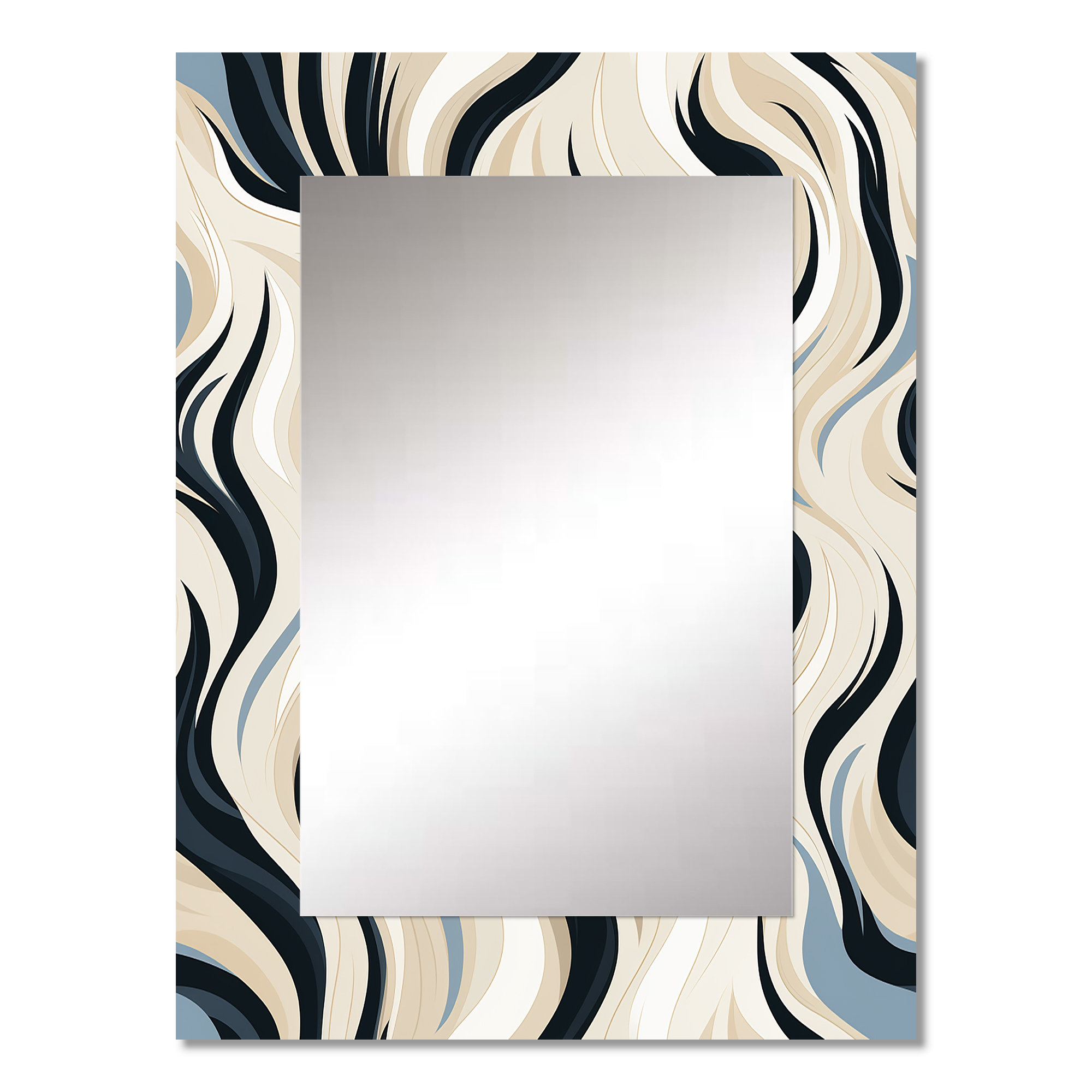 Dakota Fields Brethren Black And Beige Esoteric Flow - Abstract Mirror ...