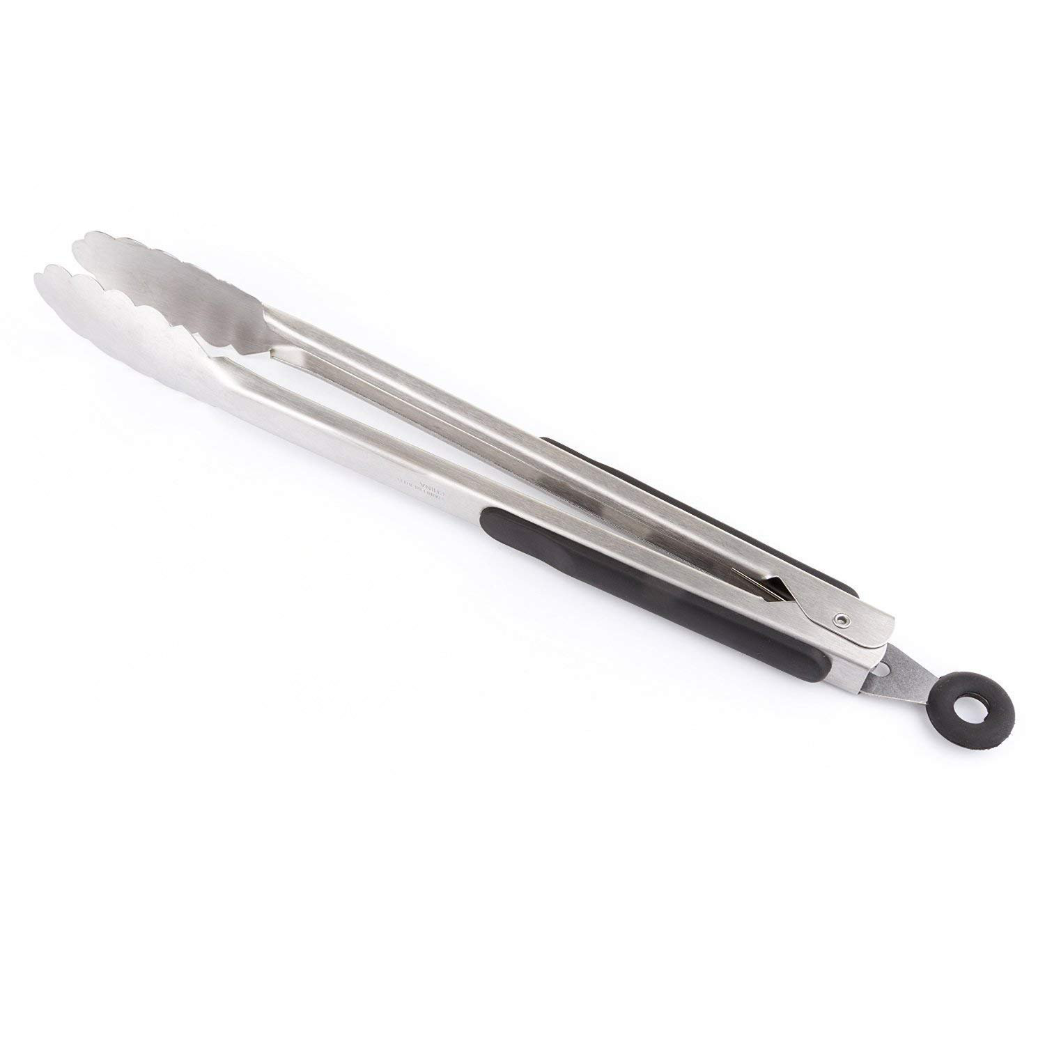 Prime Pacific 9in Stainless Steel Locking Tongs With Silicone On ...