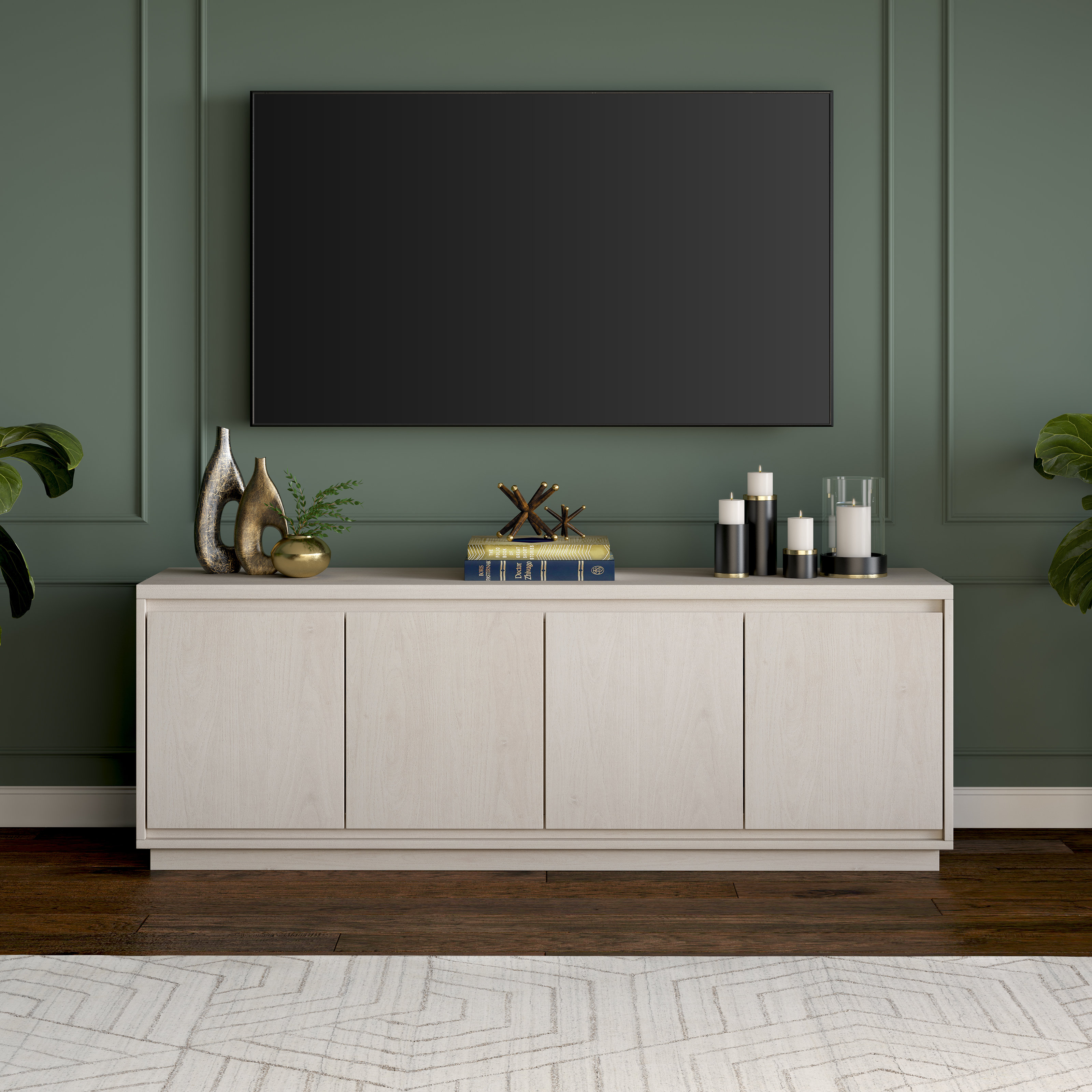 Wade Logan® Presque TV Stand for TVs up to 78" & Reviews | Wayfair