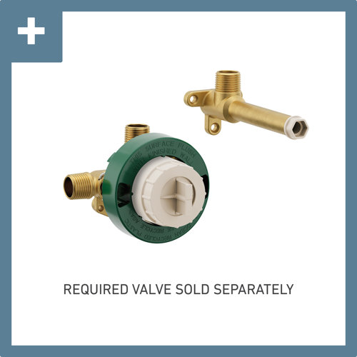 Moen Voss Single Handle Wall Mount Tub Filler High Flow Tub Faucet With ...