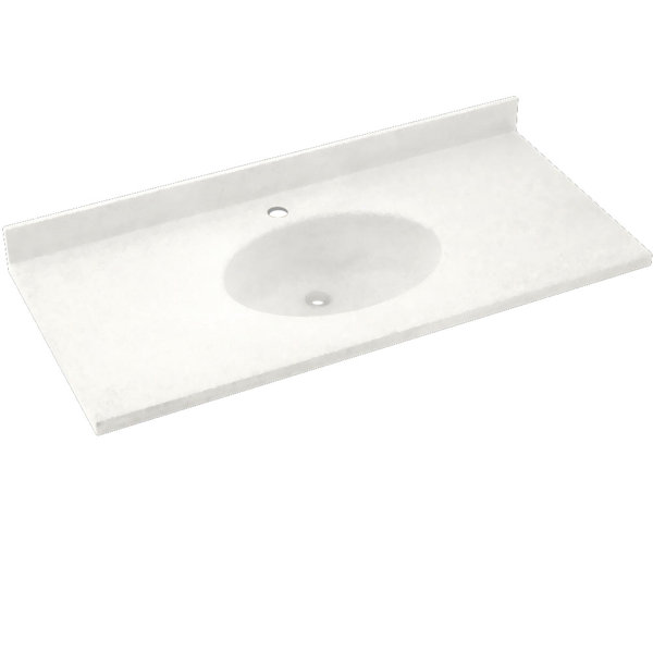 Swan 25'' Swanstone Single Vanity Top with Sink and 1 Faucet Holes ...