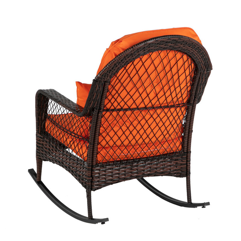 Lark Manor™ Ashawnti Wicker Outdoor Rocking Chair & Reviews | Wayfair