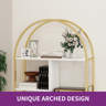 Willa Arlo™ Interiors Mackinnon Gold/White Arched Etagere Bookcase ...