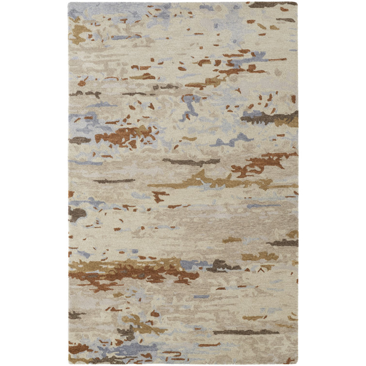 17 Stories Wool Abstract Indoor Rug | Wayfair