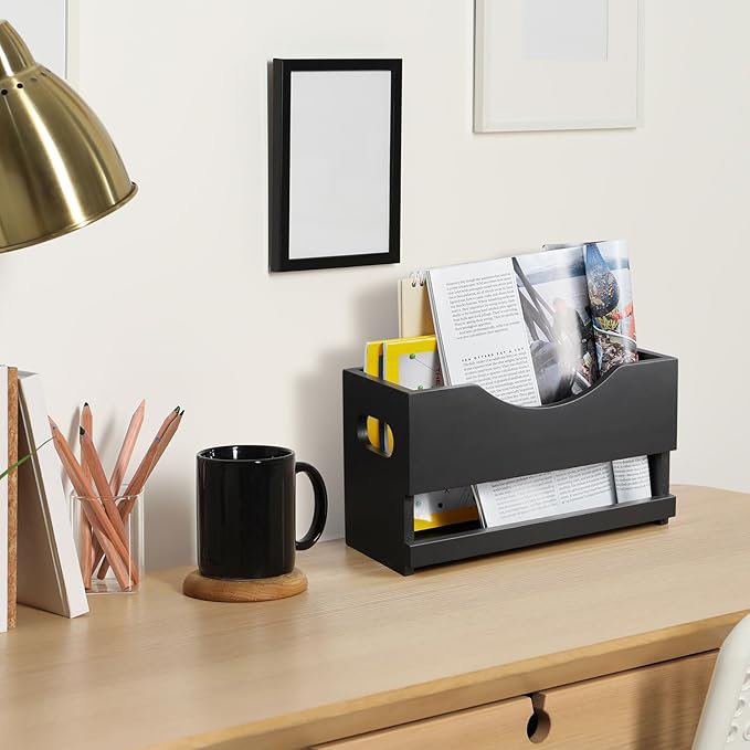 Latitude Run® Mid Century Modern Metal Wire Freestanding Magazine ...