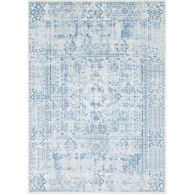 Bungalow Rose Rosamonde Oriental Blue Area Rug & Reviews | Wayfair