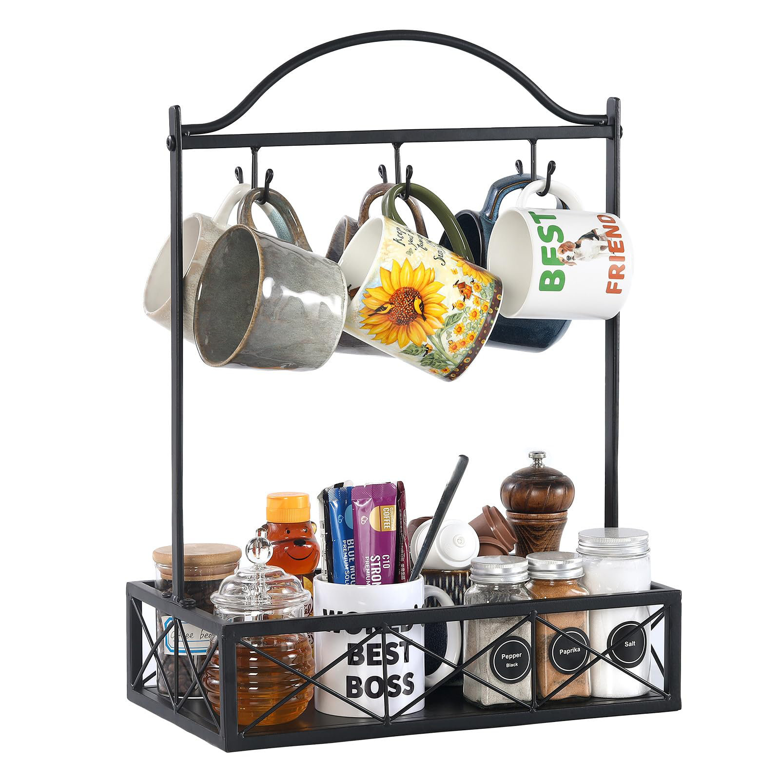 Prep & Savour Coffee Mug Holder, 6 Big Capacity Coffee Cup Holder For ...