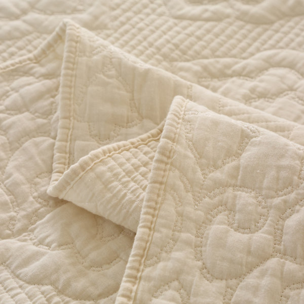 Evenhug 100% Cotton Thin Lightweight Quilt Set Solid Color Bedding Set ...