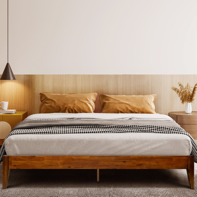Acacia Solid Wood Bed Frame & Reviews | Wayfair