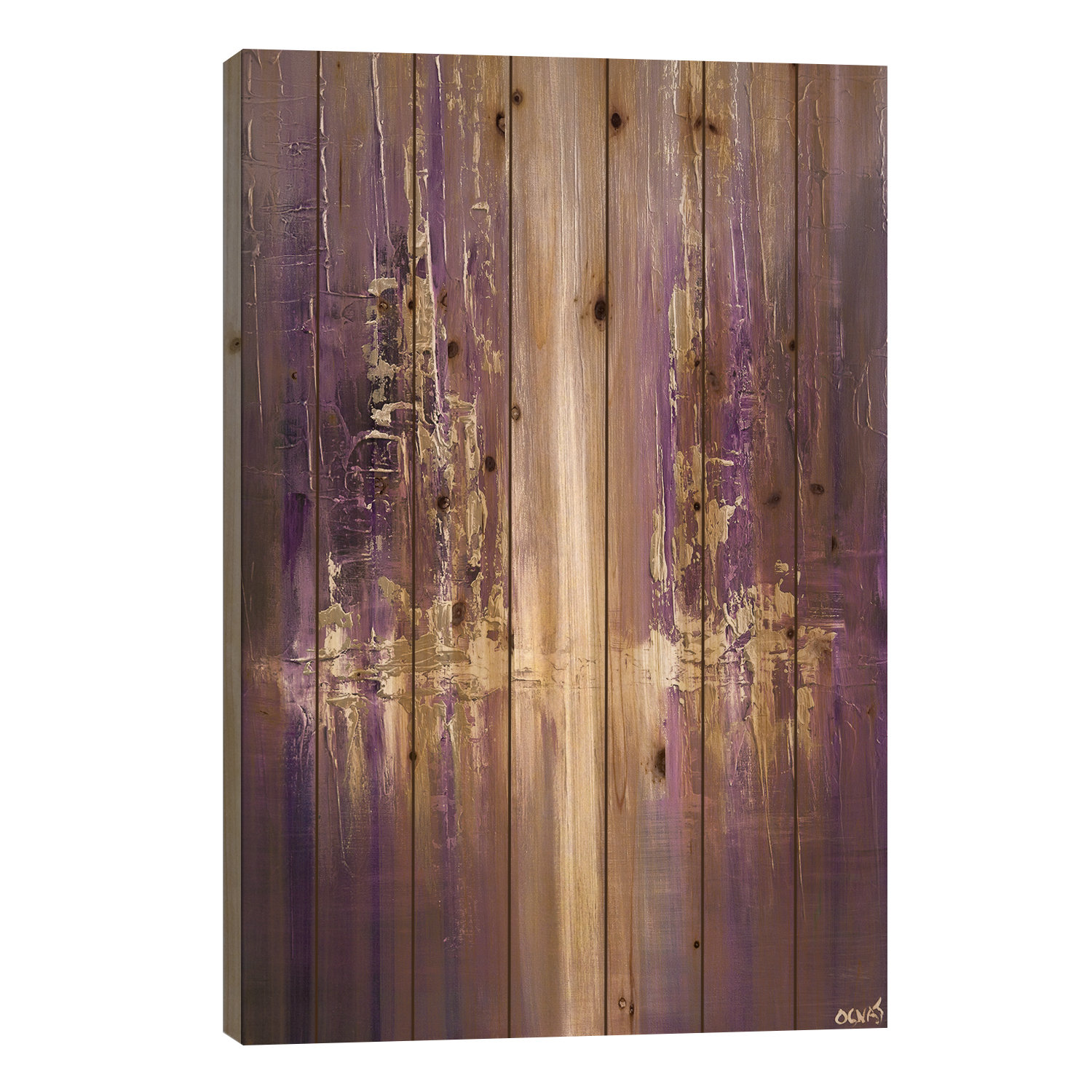 Ivy Bronx Condrey Purple Rain On Wood by Osnat Tzadok Graphic Print ...