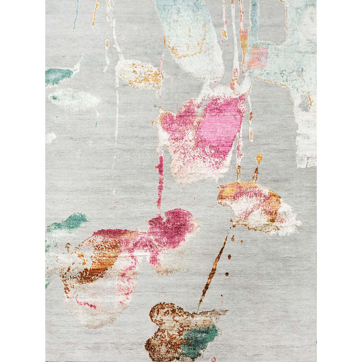 Bokara Rug Co., Inc. High-Quality Hand-Knotted Off-White/Pink/Gray Area ...