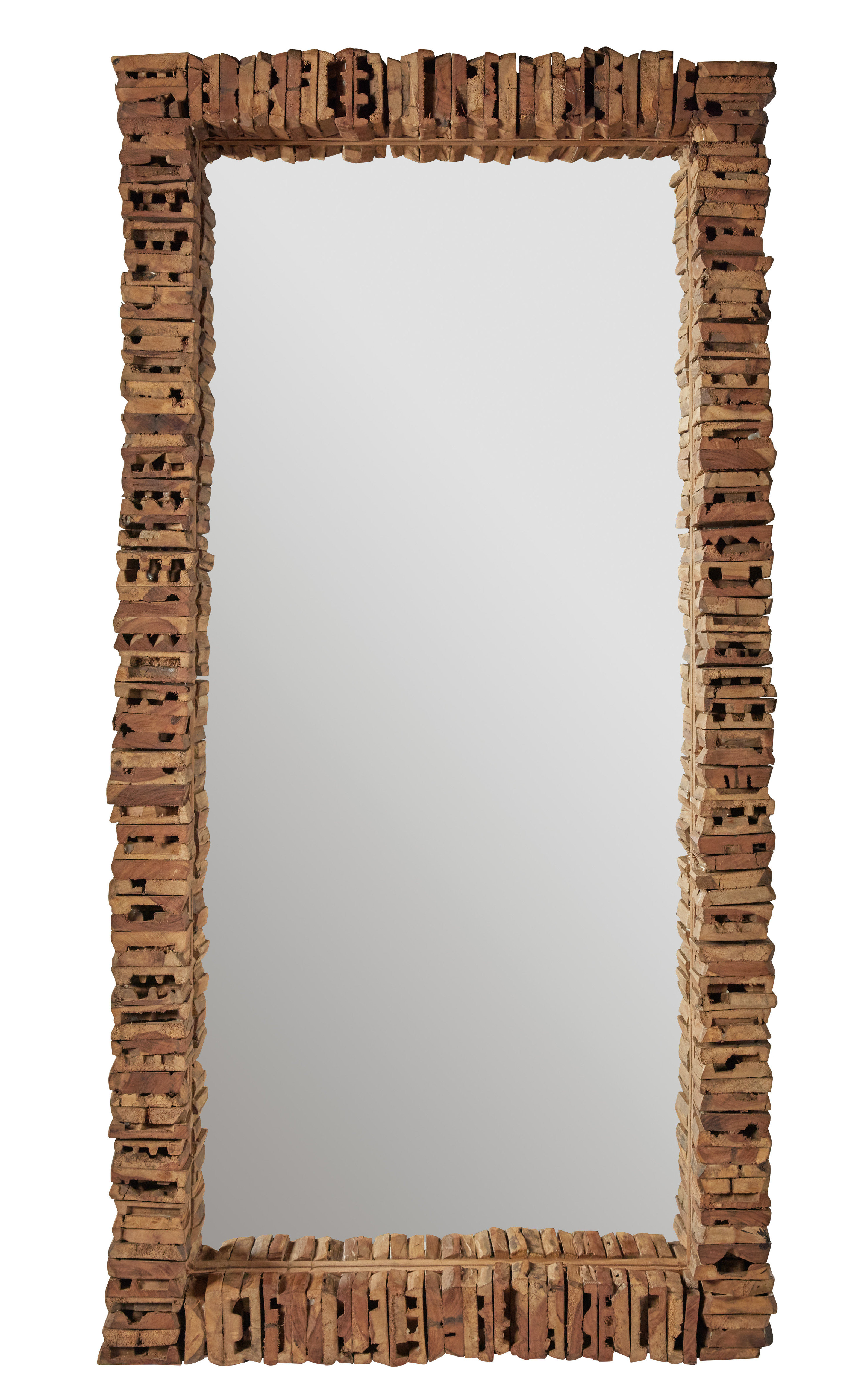Bobo Intriguing Objects Rectangular Mirror w/ Wooden Frame | Wayfair