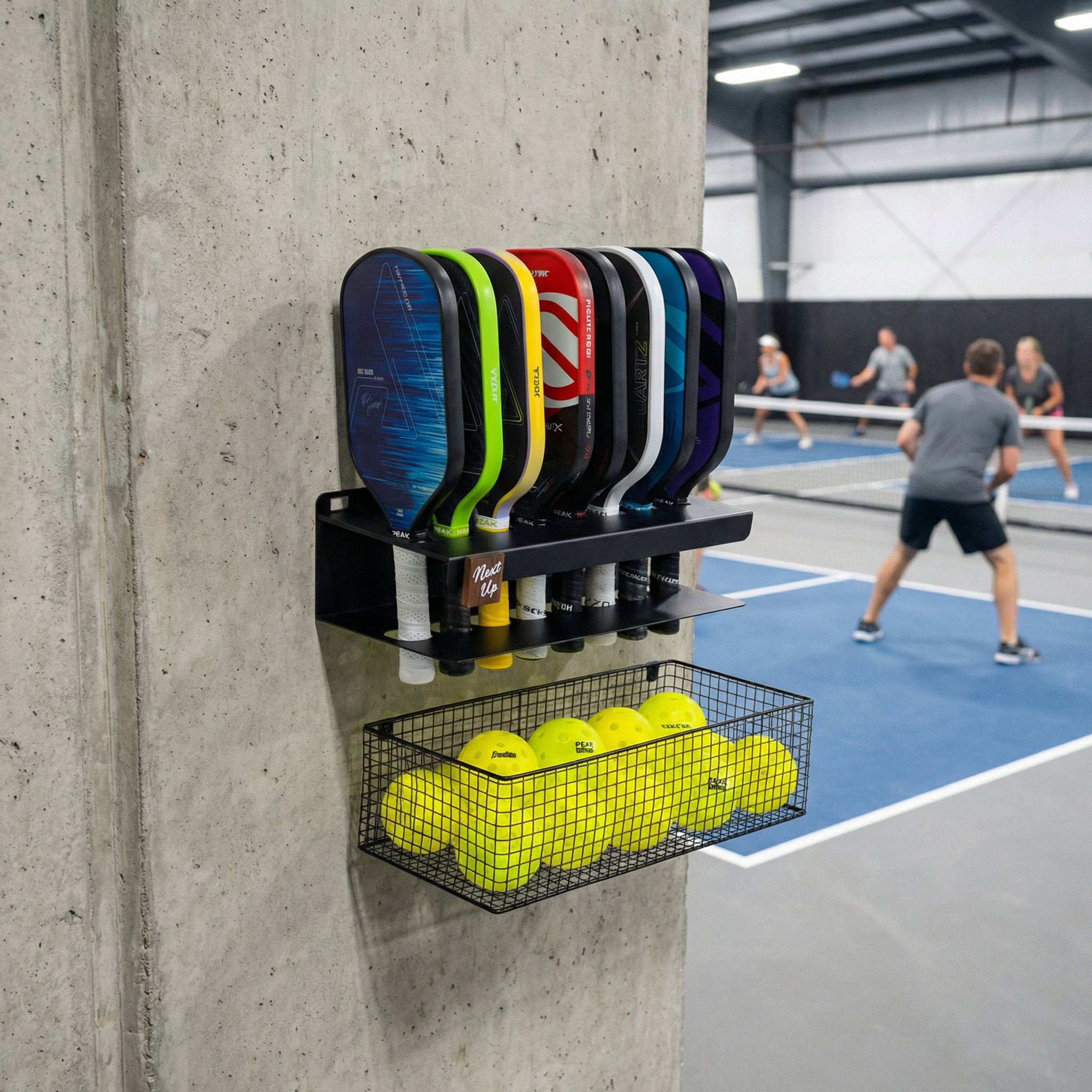 Trent Austin Design® Pickleball Paddle Rack Sports Storage Ball Basket ...