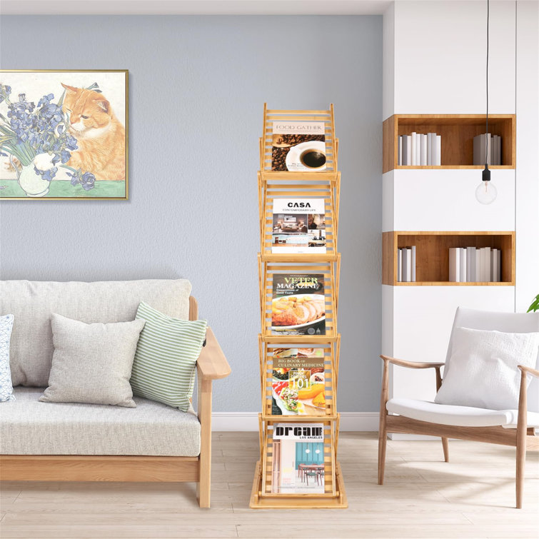 Gracie Oaks Kaulton Bamboo Free Standing Magazine Rack | Wayfair.co.uk