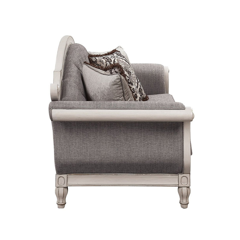 One Allium Way® Baltique Transitional 88"L Fabric Upholstered Sofa in ...