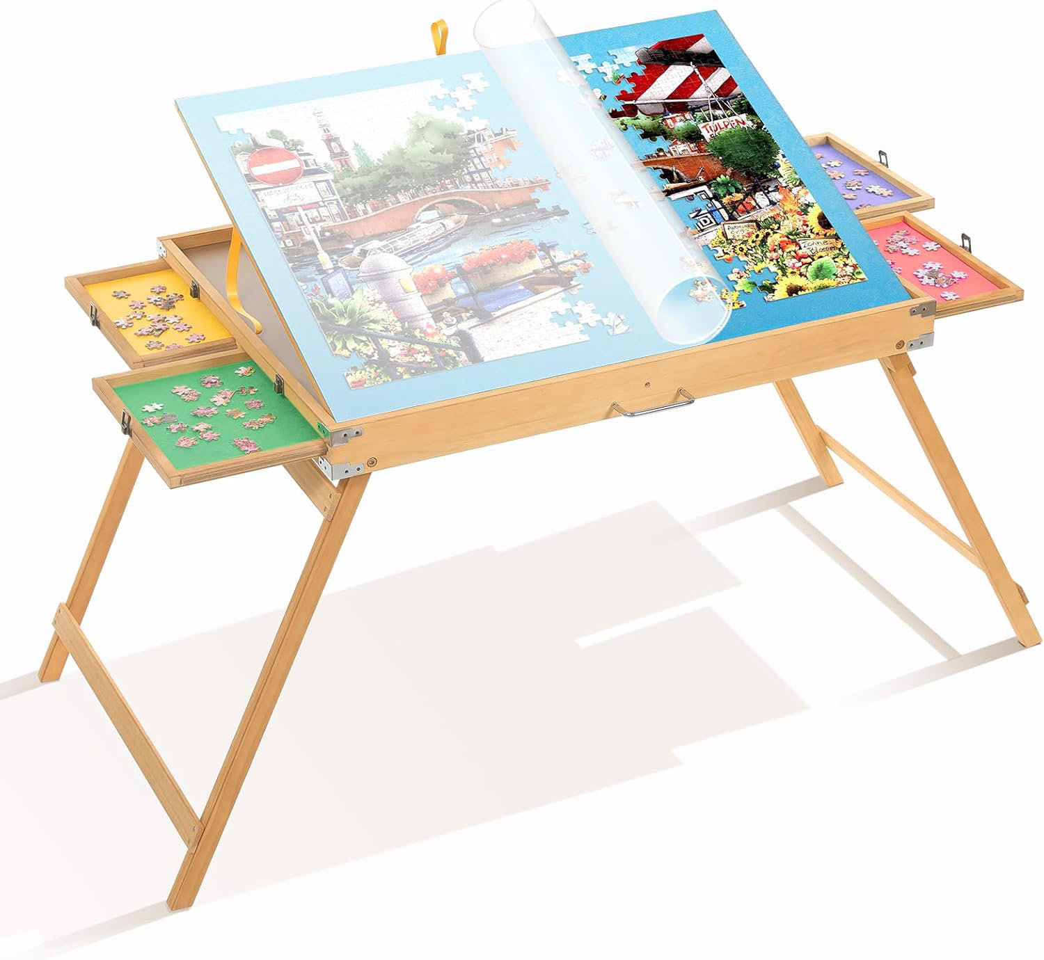 BittPicc Foldable Puzzle Table with Drawers & Reviews | Wayfair