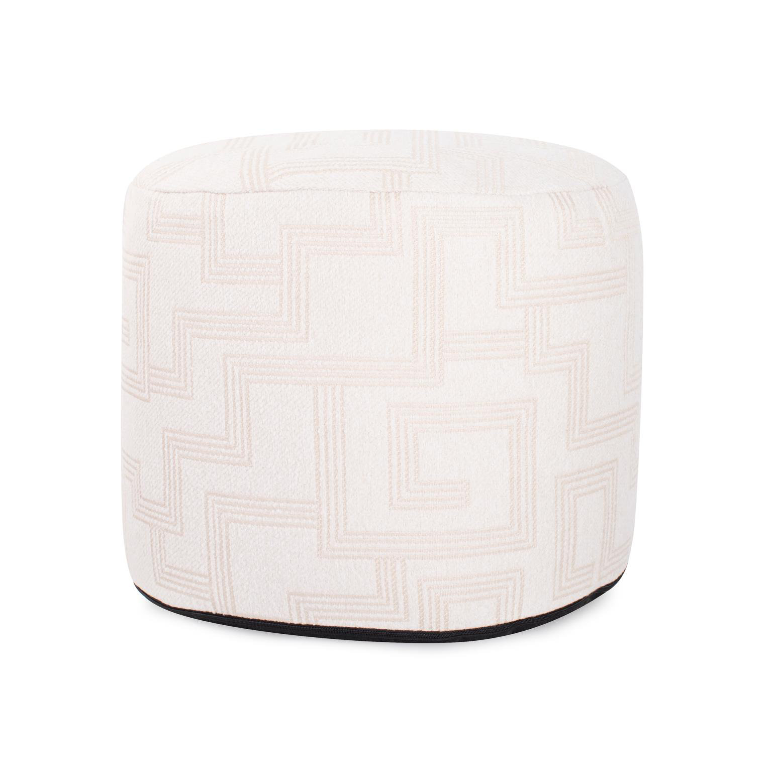 Latitude Run® Zyahir Indoor/Outdoor Pouf Tall Syros Natural | Wayfair