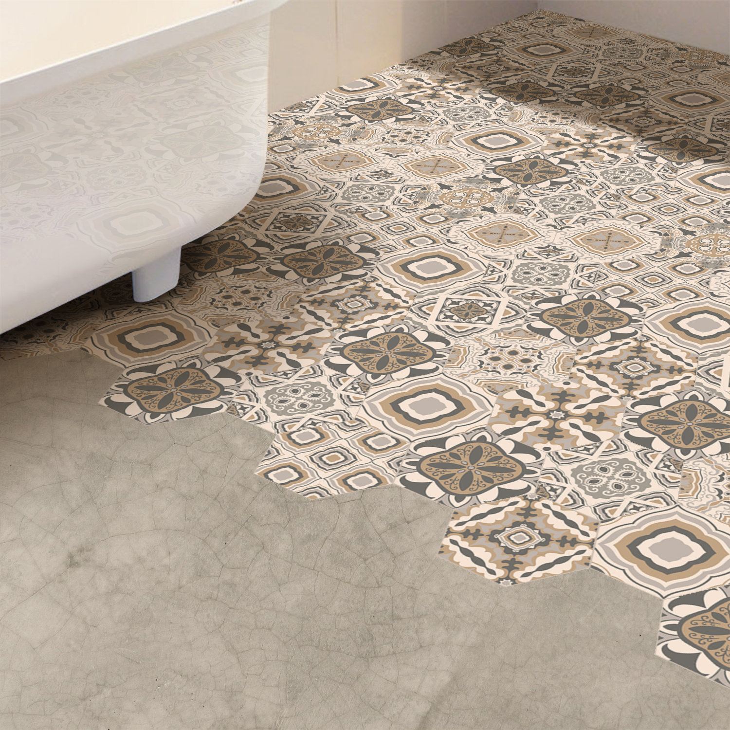 World Menagerie 20cm x 23cm PVC Peel and Stick Mosaic Tile & Reviews ...