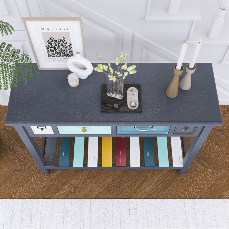 Ivy Bronx Modern Console Table with Drawers for Living Room, Hallway ...