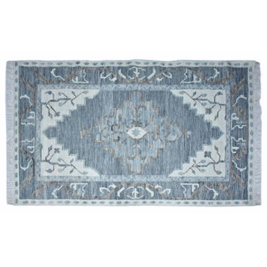 Alcott Hill® Kristine Handmade Hand-Knotted Gray Rug | Wayfair