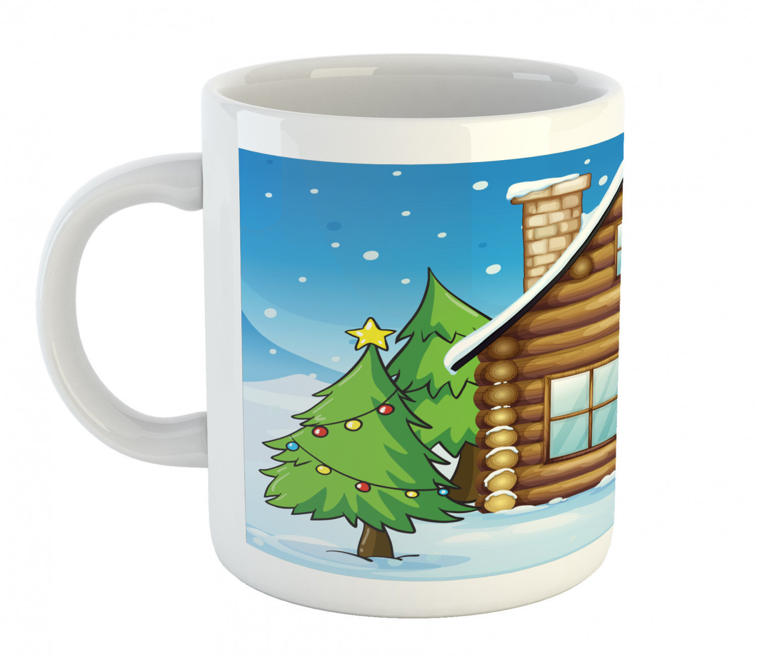 East Urban Home Log Cabin Coffee Mug | Wayfair