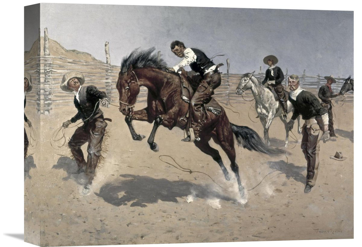 Global Gallery 'Turn Him Loose, Bill' by Frederic Remington Painting ...