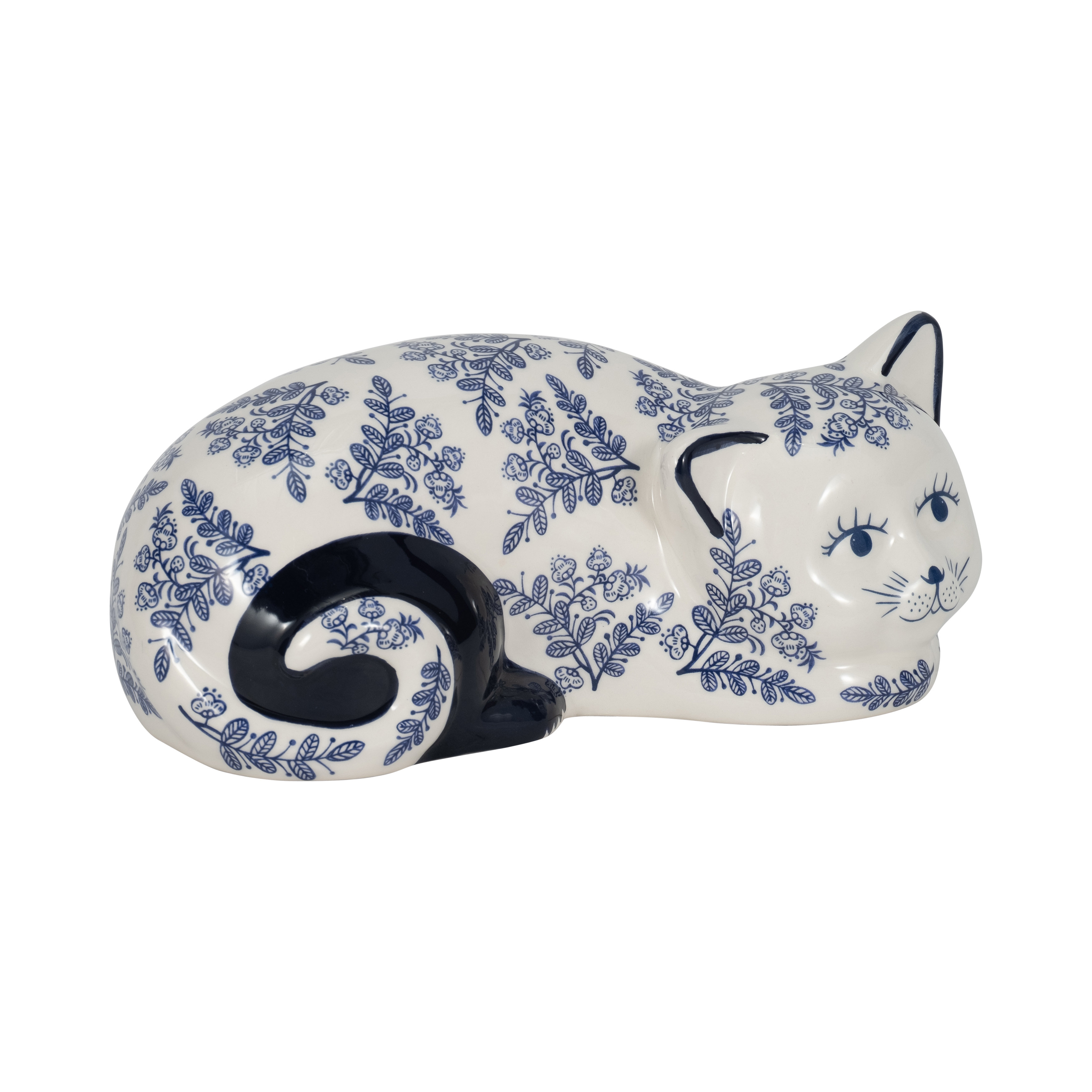 Winston Porter Ceramic Cat Sculpture Contemporary Vintage Style ...