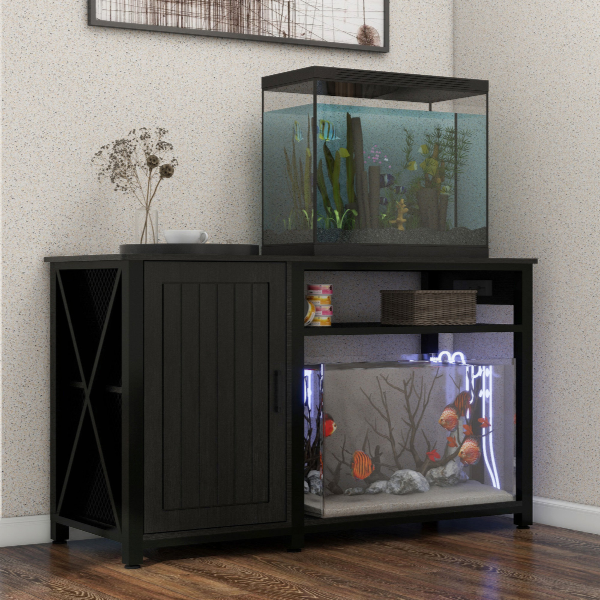Archie & Oscar™ Heavy Duty 55-75 Gallon Aquarium Stand With Power ...