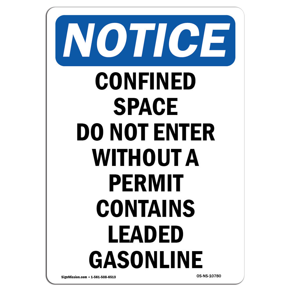 SignMission Confined Space Do Not Enter Without Permit Sign - Wayfair ...
