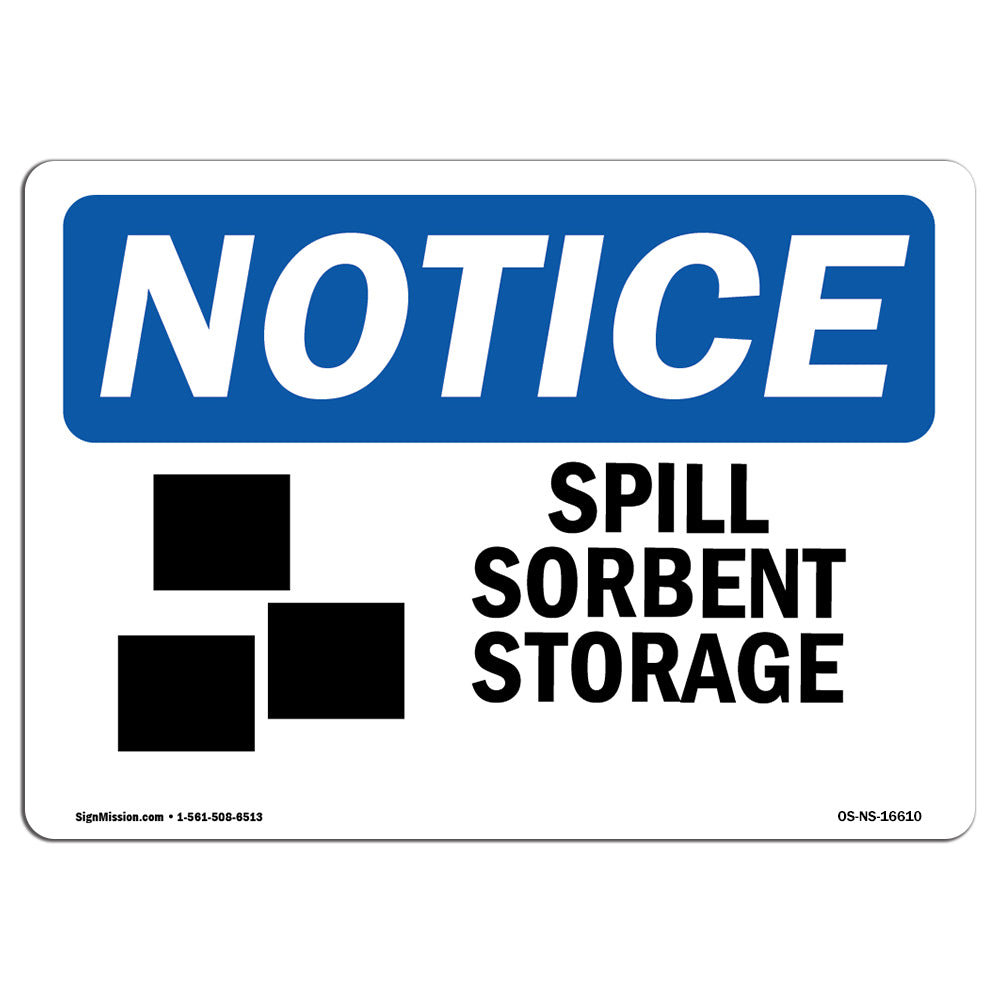 SignMission Spill Sorbent Storage Sign or Label | Wayfair