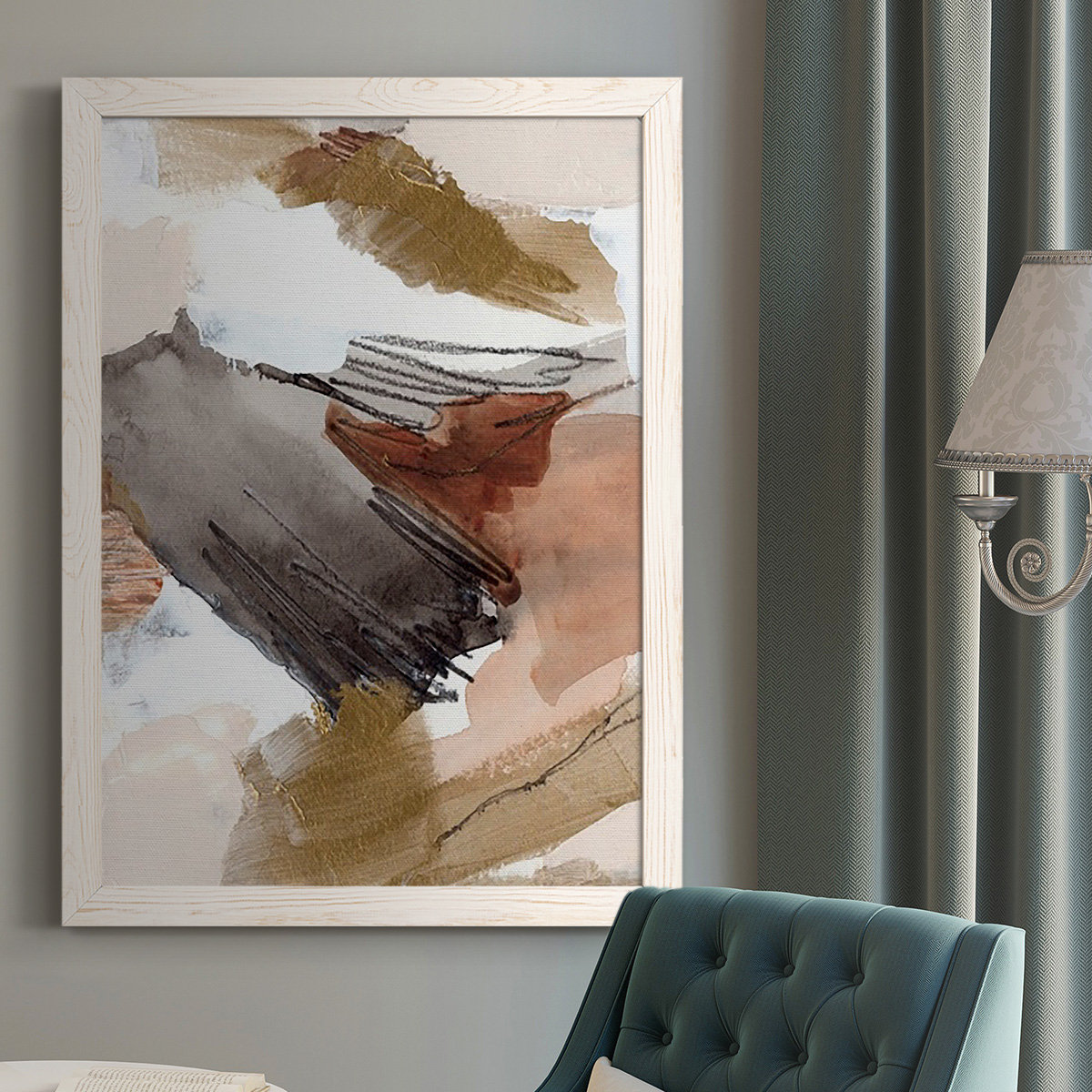 Wrought Studio™ Dulcio Antique Gold III Framed On Canvas Print | Wayfair