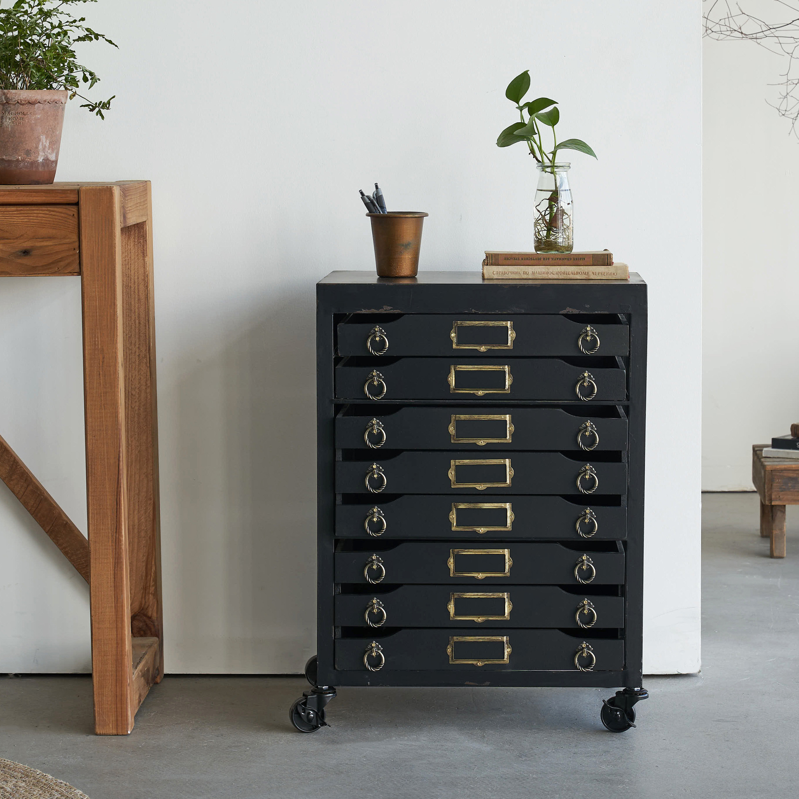 Union Rustic Mahisha Black Metal Filling Cabinet For Home Office Fully ...