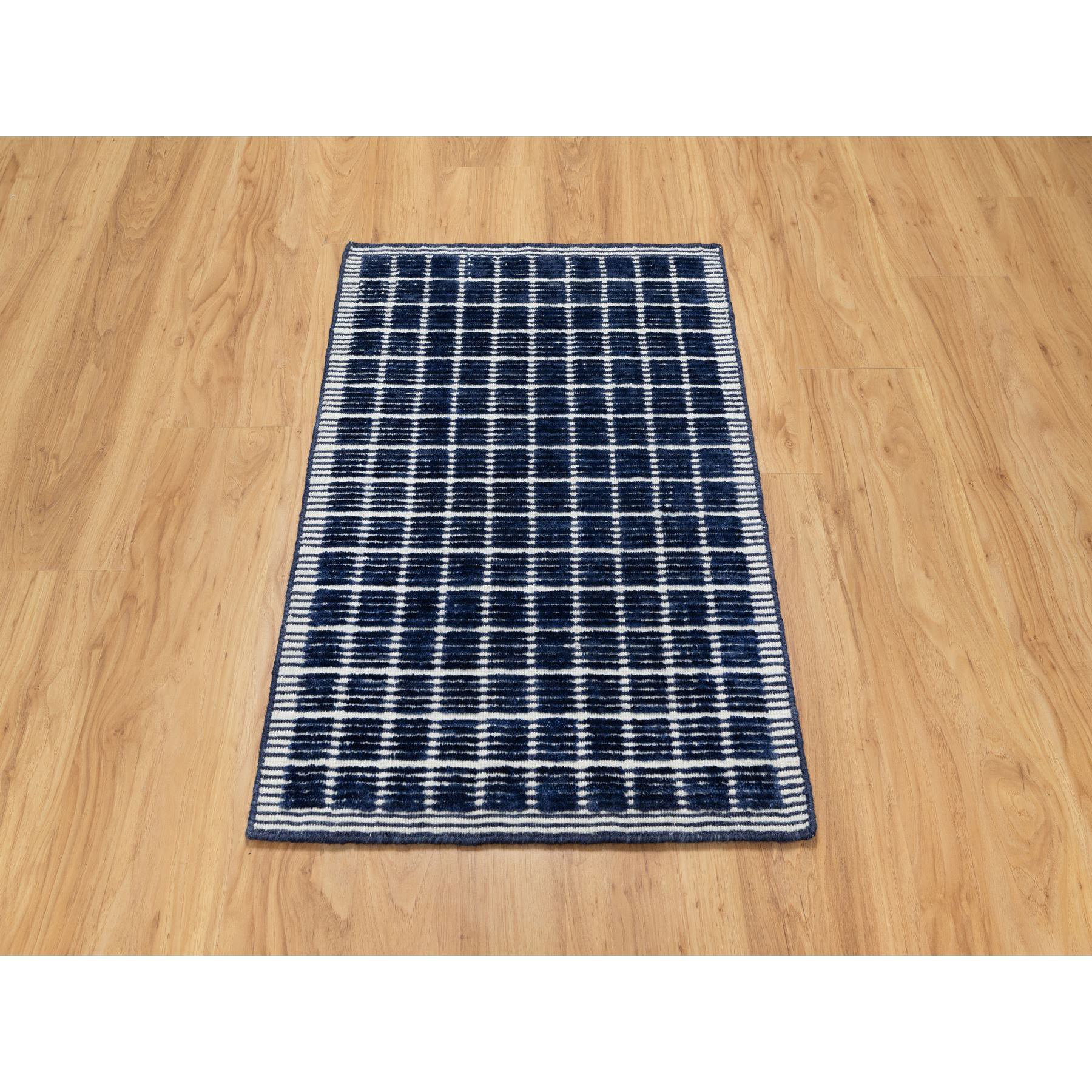 Isabelline 2'2"x3'1" Space Cadet Blue, Modern Plain Decor Box Design ...