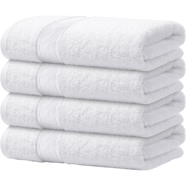 Latitude Run® Ensemble de 4 serviettes de bain en coton de qualité ...