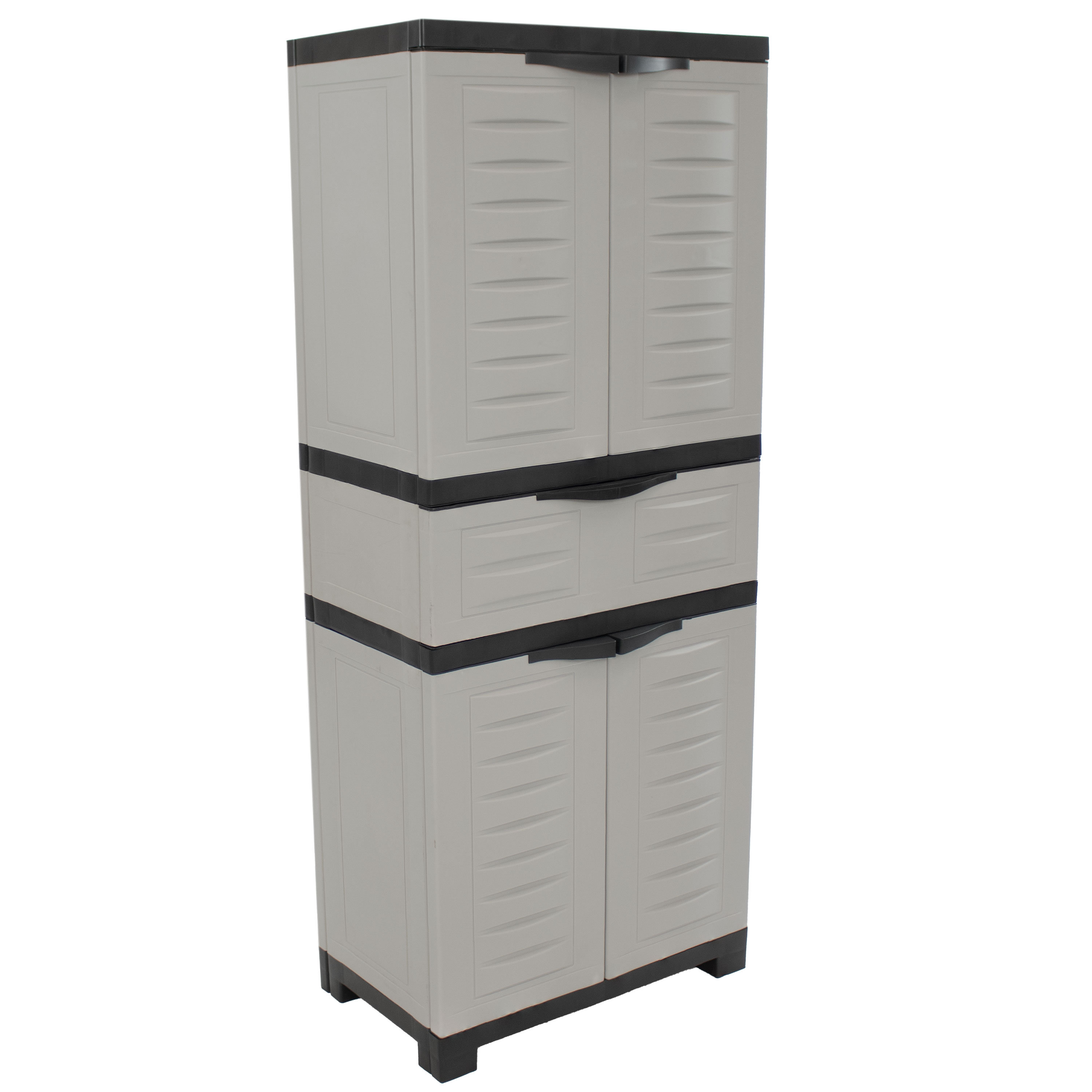 Winston Porter Storage Cabinet with 2 Adjustable Shelves and Center ...