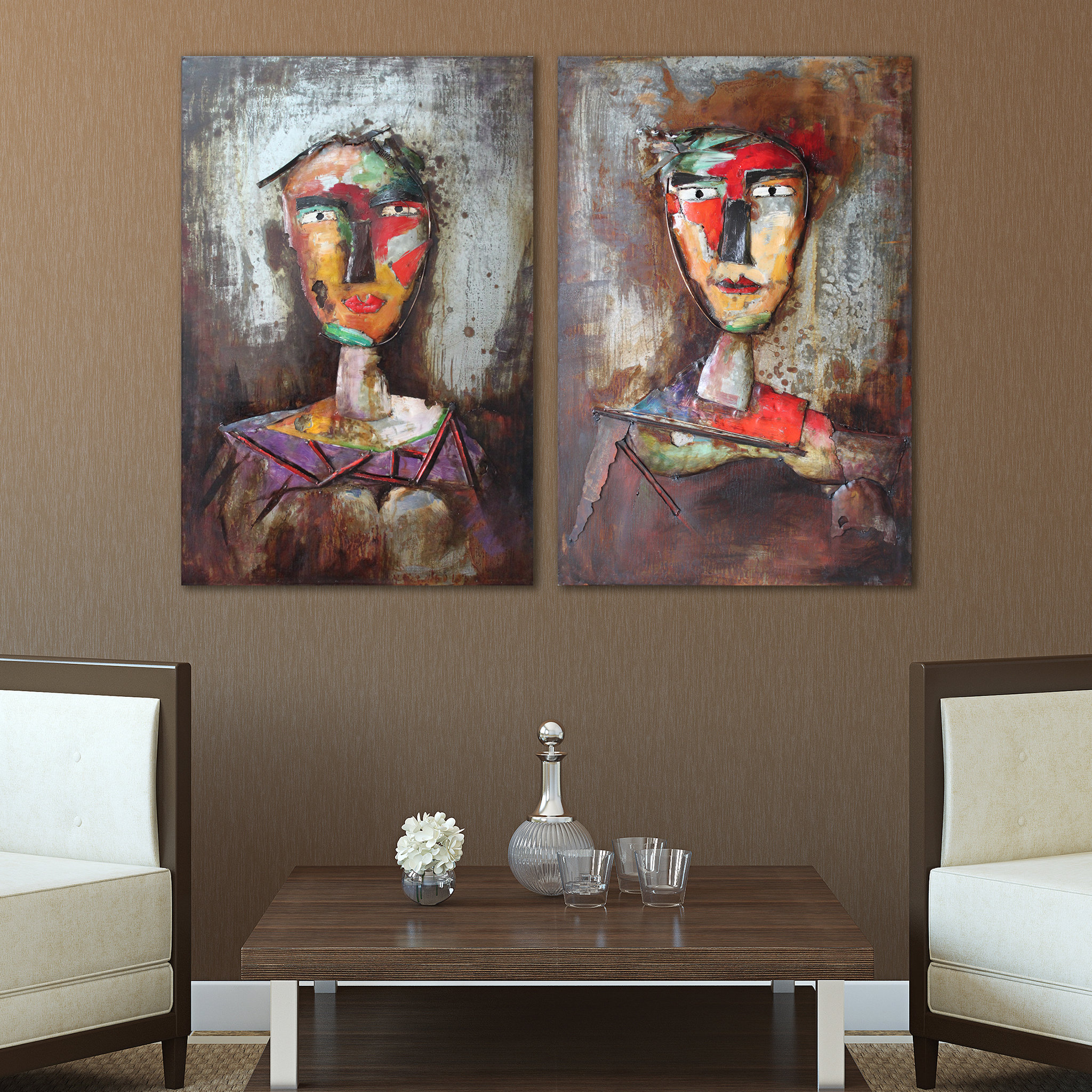 Trinx Homme Handmade People Wall Decor on Metal - Wayfair Canada