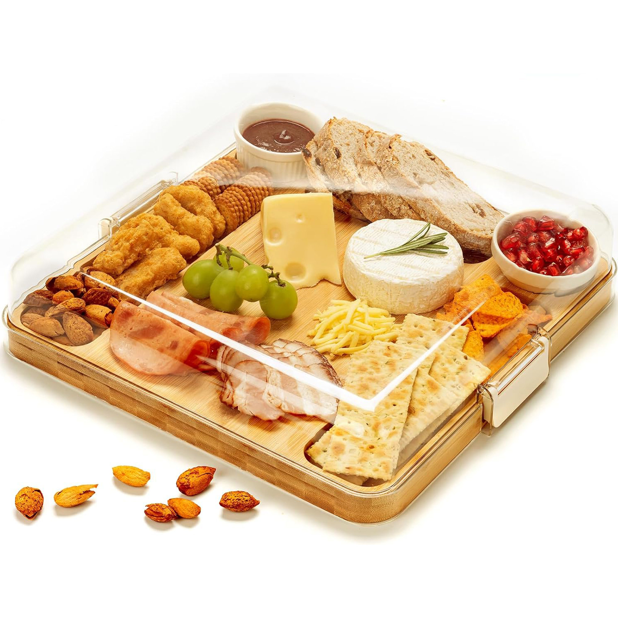 Mint Pantry® Bamboo Charcuterie Boards with Lid, Cheese Board with ...