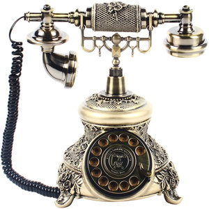 House of Hampton Vintage Rotary Handset Decorative Telephone & Reviews ...