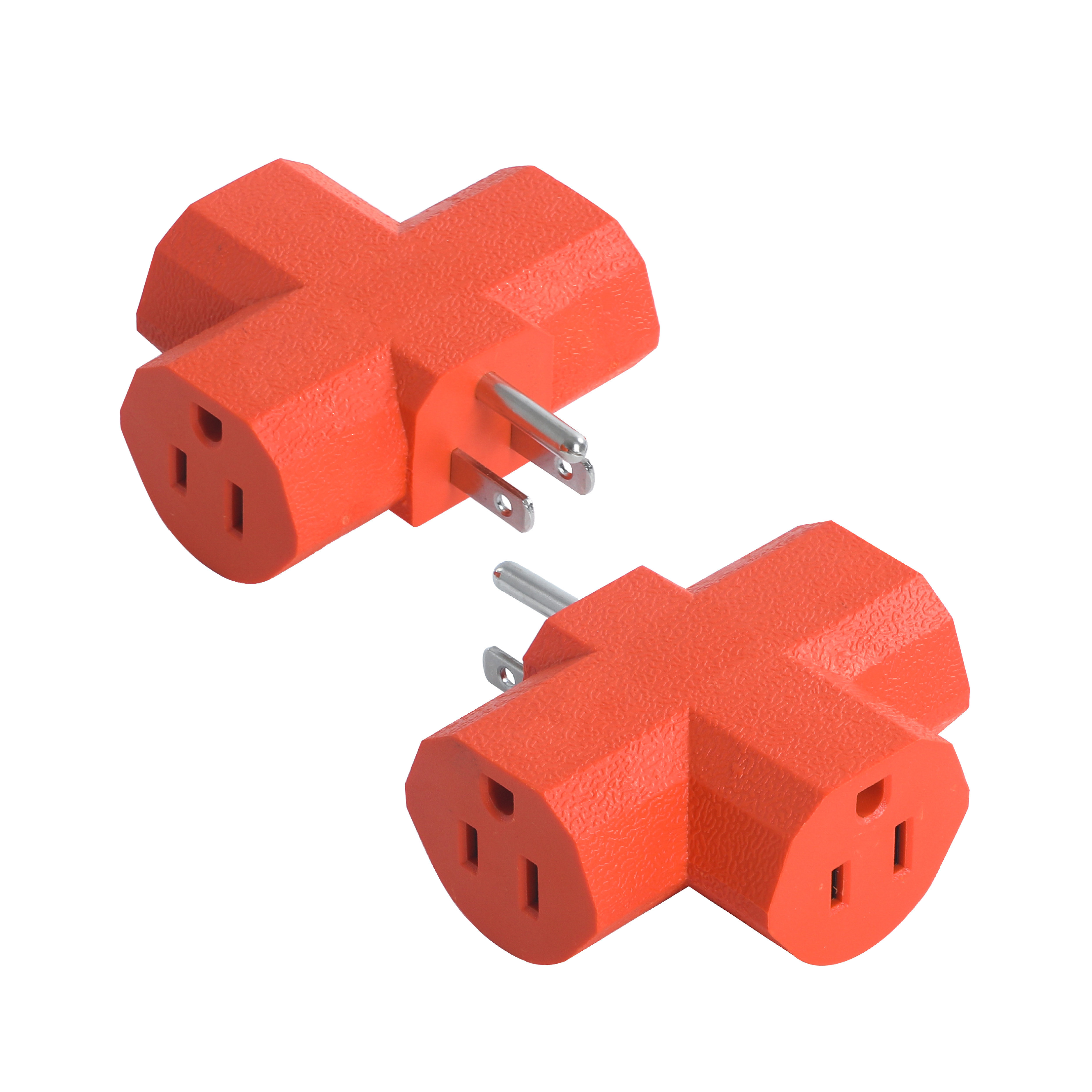 COBY CBOL Series Coby CB-5508 3-Outlet 2-Pack Wall Adapter, Orange ...