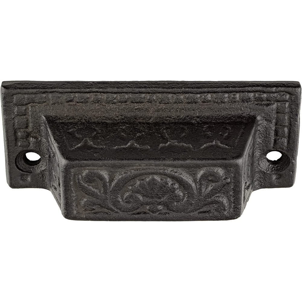 UNIQANTIQ HARDWARE SUPPLY Neo-Classical Rectangular Cast Iron Drawer ...