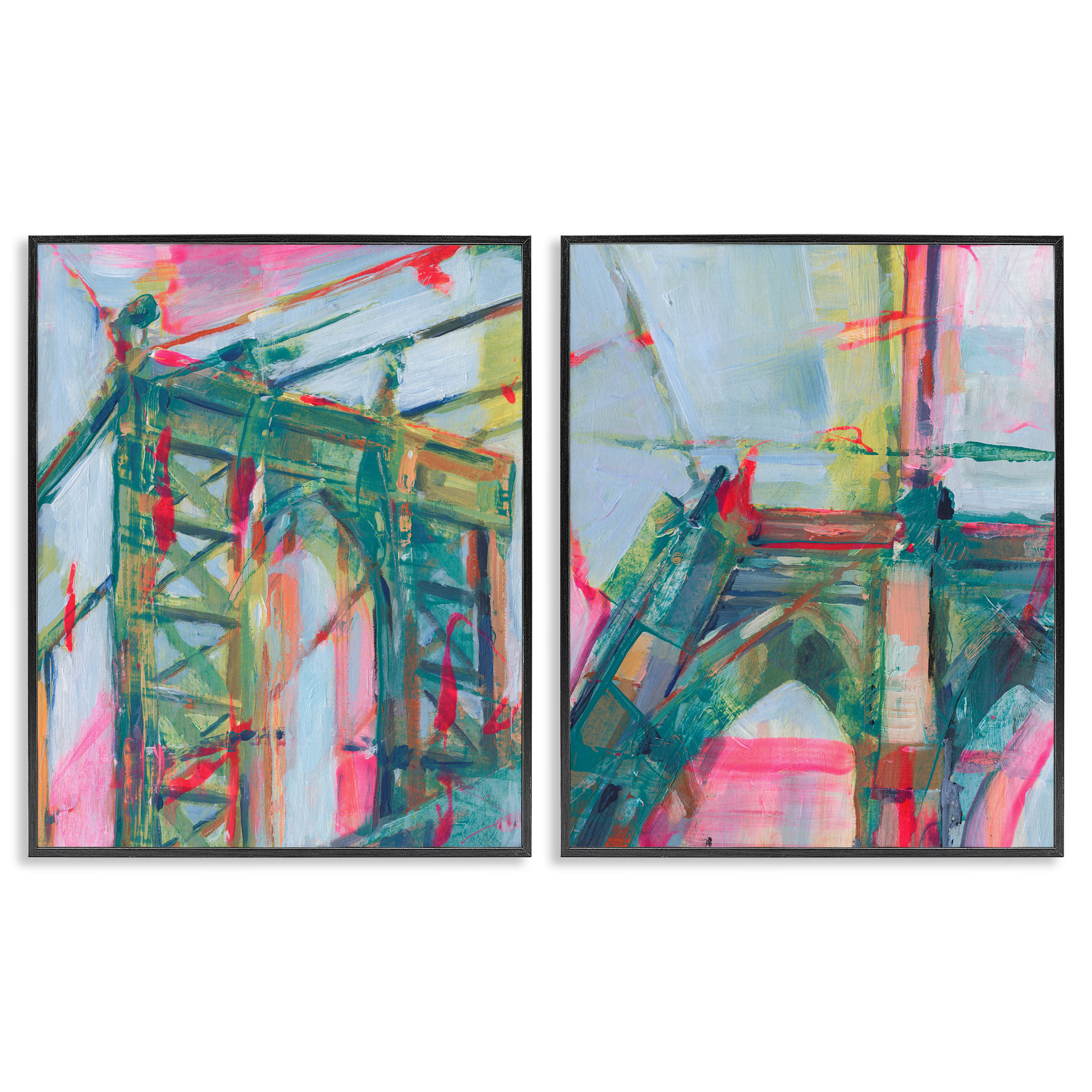 Latitude Run® Bridge Arches Abstractions 2 PC Giclee Art Set by Ethan ...