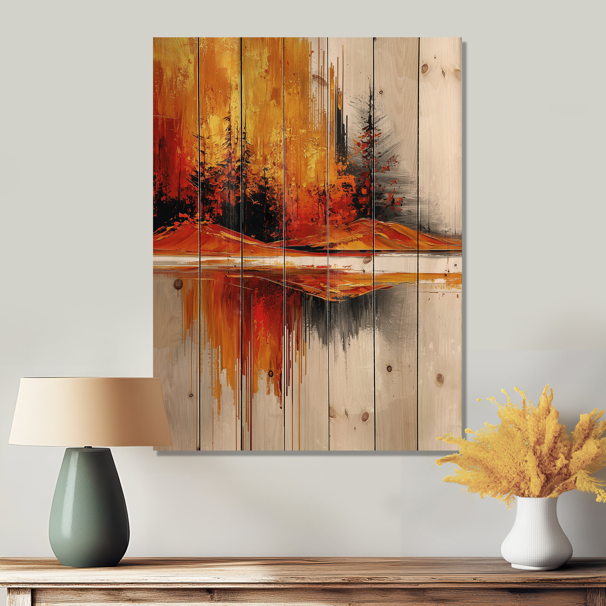 Ophelia & Co. Abstract Autumn Forest In Ethereal Horizon II - Abstract ...